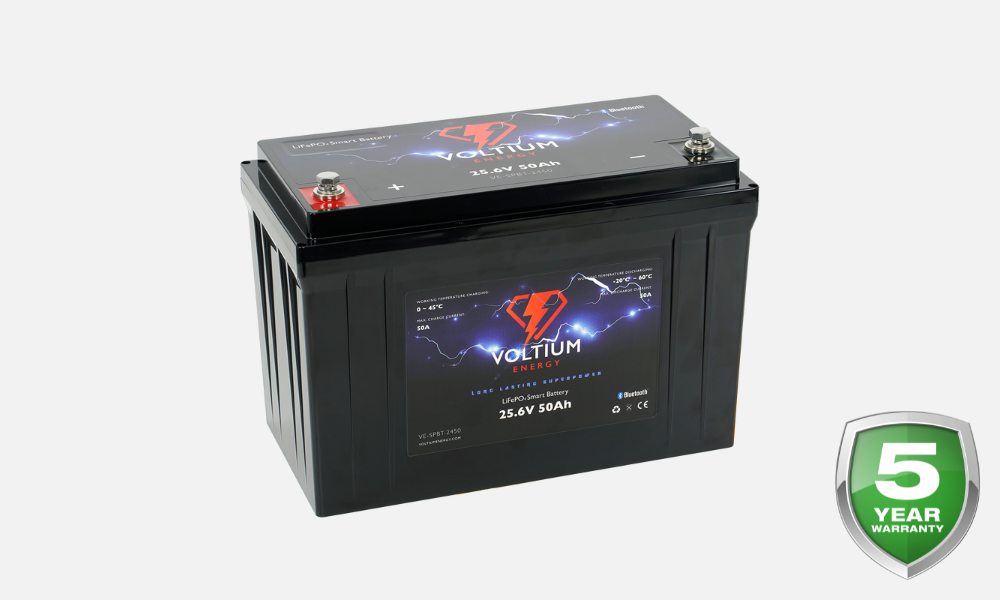 Voltium Energy® LiFePO4 Smart Battery 25,6V 50Ah - Voltium Energy